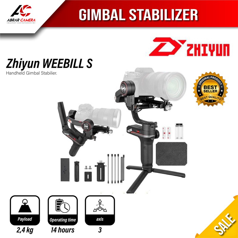 Jual Zhiyun WEEBILL S / Gimbal Stabilizer Kamera DSLR Mirrorless Canon ...