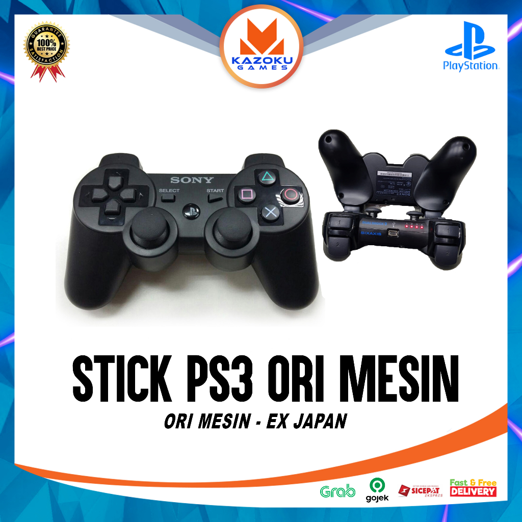 Jual DUALSHOCK PS3 STICK PS3 ORI MESIN HITAM | Shopee Indonesia