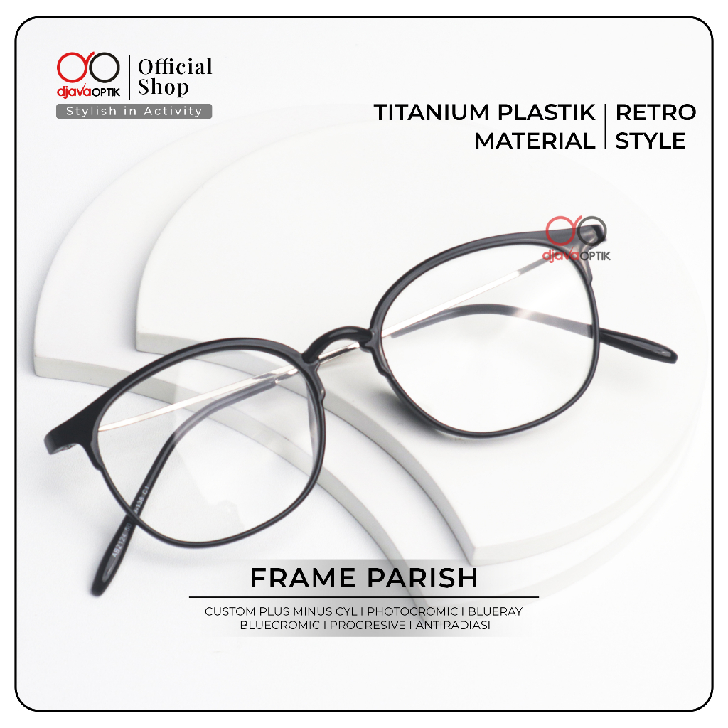 Jual DJAVA OPTIK - Frame Parish - Kacamata Korea Huzel Oval Plastik Lentur | Shopee Indonesia
