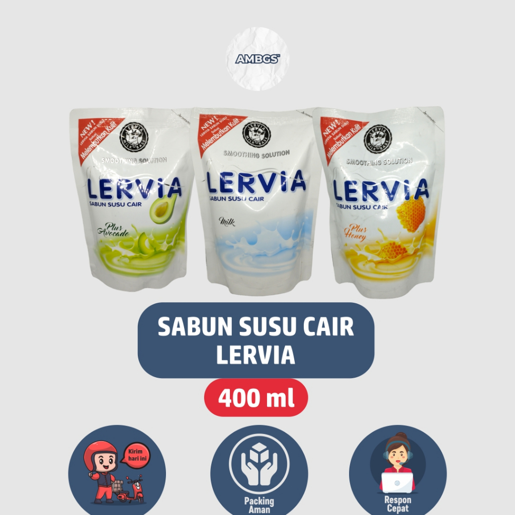 Jual Sabun Mandi Cair Lervia 400 ml Refill (pouch) | Shopee Indonesia