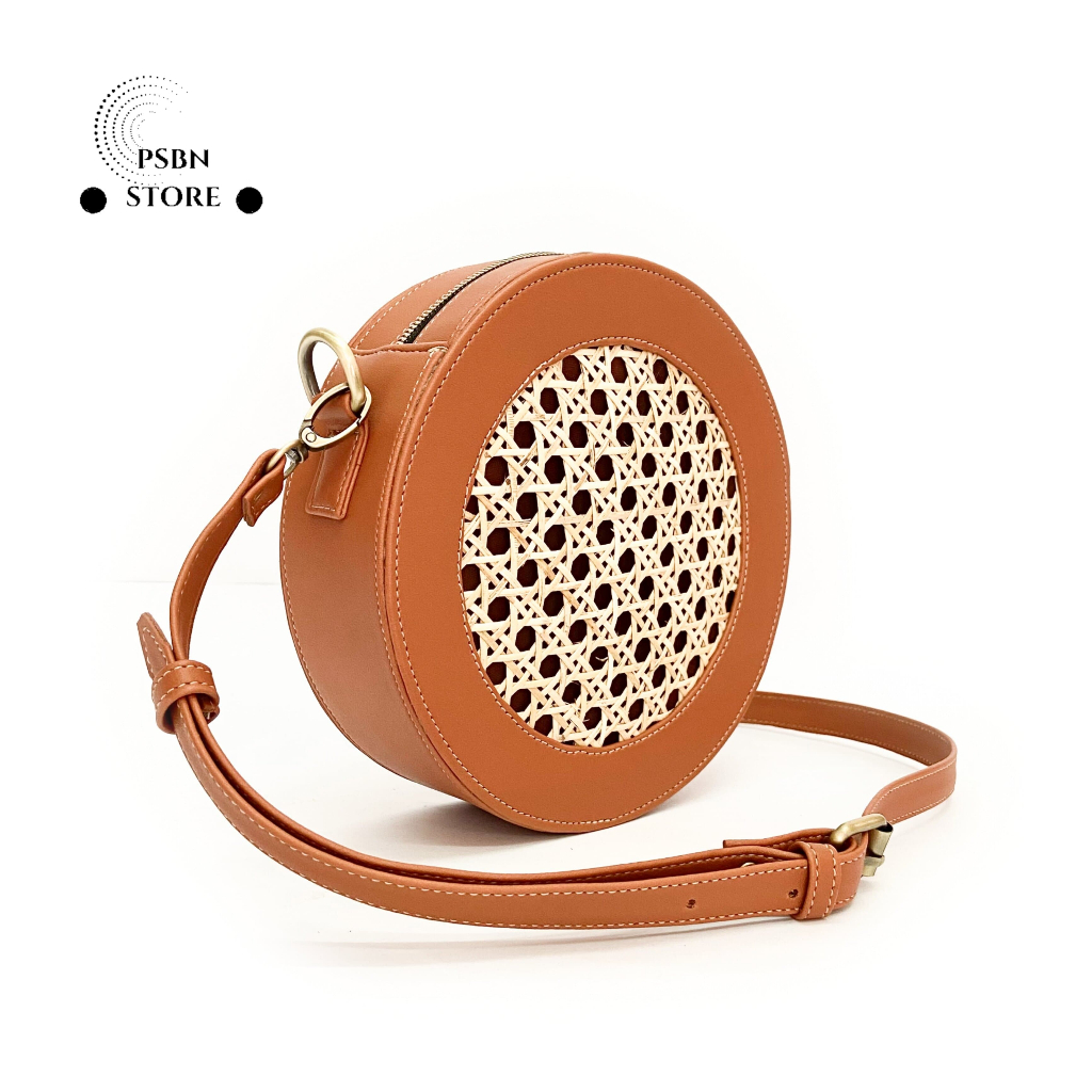 Jual PSBN - Oliv Rattan Bag Tas Rotan Bulat Selempang Bahu Wanita ...