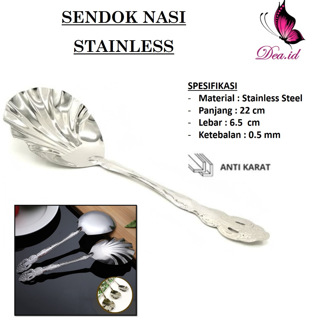 Jual [DEASHOP] SENDOK SAYUR MODEL KERANG - SENDOK MAKAN - SENDOK ...