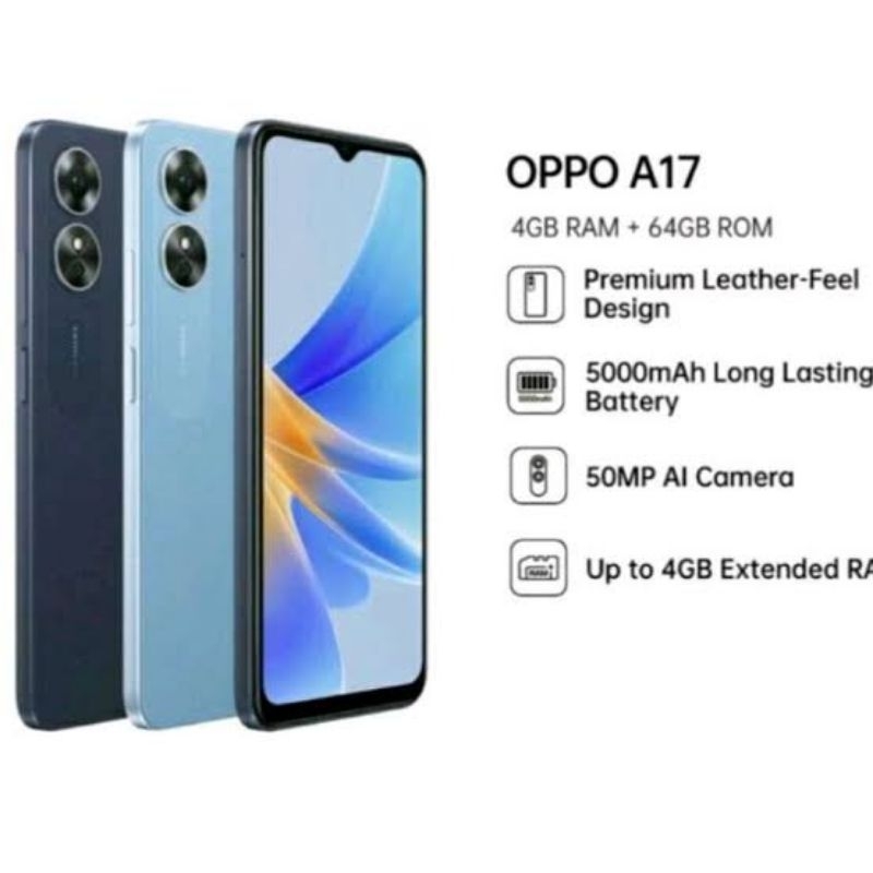 Jual OPPO A17 4/64Gb A17 Ram 4GB Rom 64GB Garansi Resmi | Shopee Indonesia
