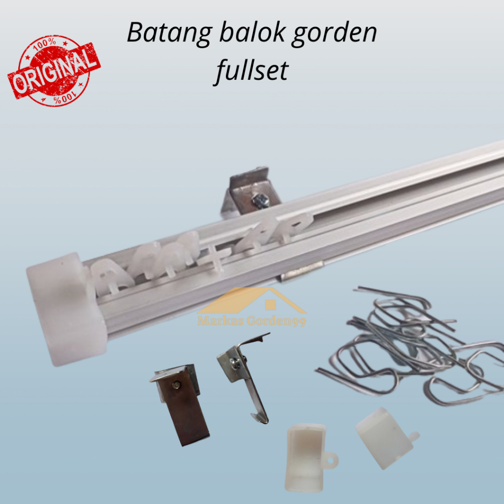 Jual Rel Tiang Batang Gorden Kotak/Balok Jendela Pintu Full Set ...