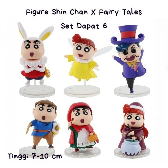 Jual Pajangan Figure Shinchan Shin Chan Set Dapat 6 Topper Cake ...