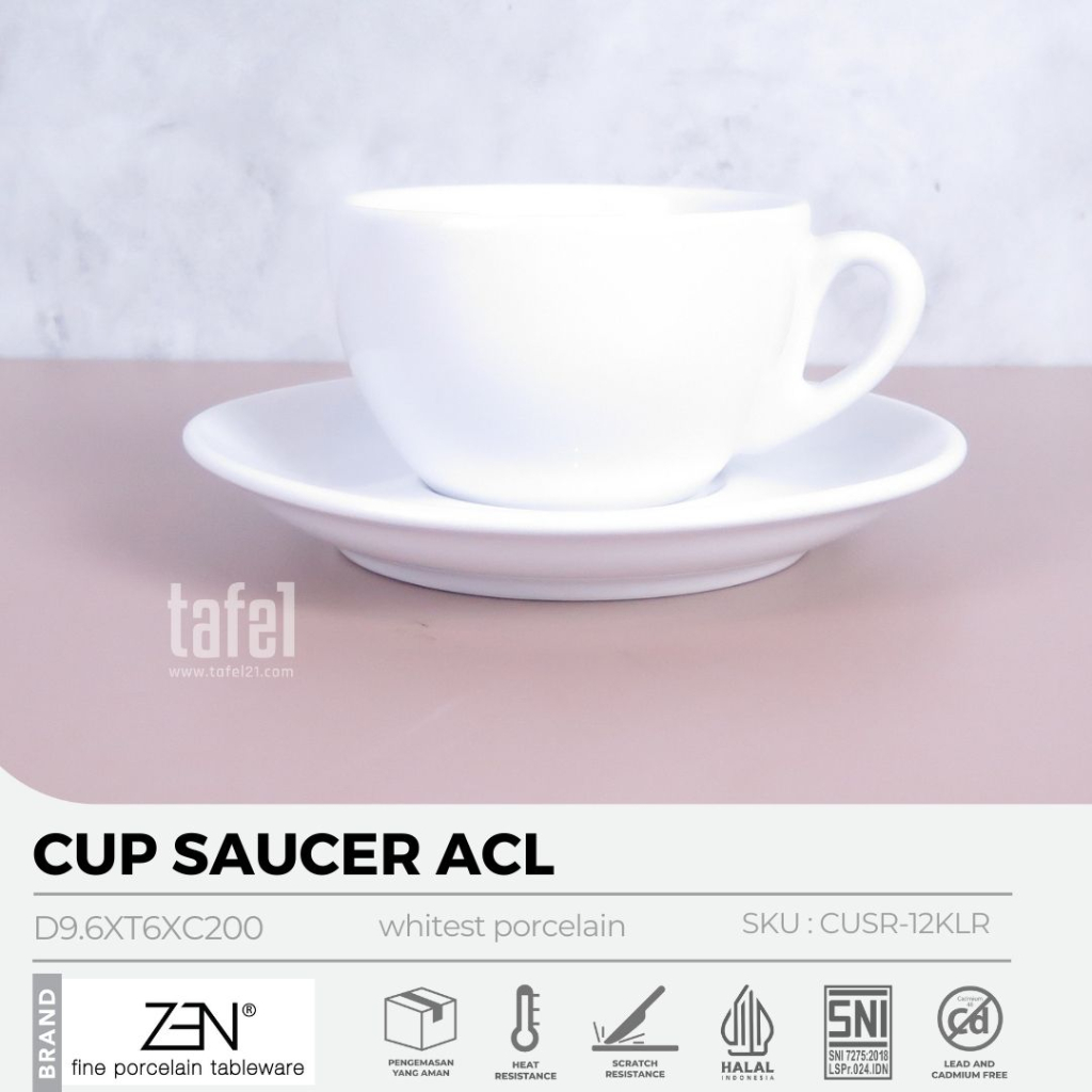 Jual Zen Cangkir Coffee Cup & Saucer ACL HORECA 200 ml | Shopee Indonesia