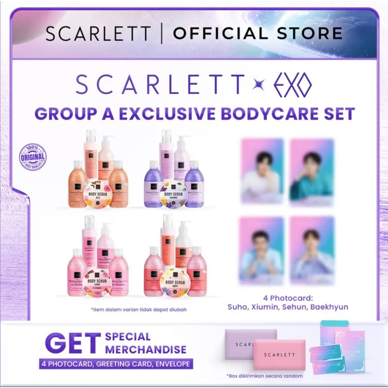 Jual (Sharing) EXO X SCARLETT EXCLUSIVE SET GET PHOTOCARD PC SEHUN KAI CHANYEOL BAEKHYUN DO ...