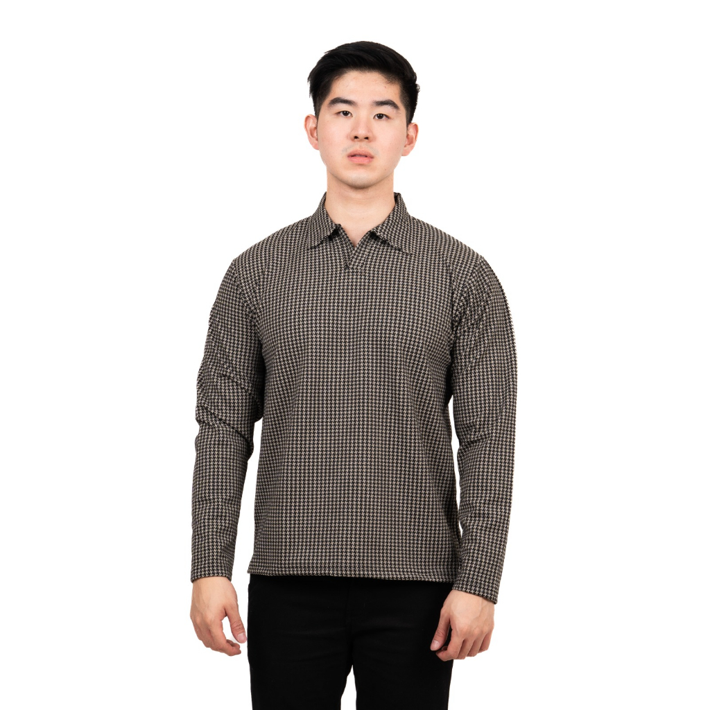 Jual Polo Lengan Panjang Pria Long Shirt Qatar Ribsgold | Shopee Indonesia