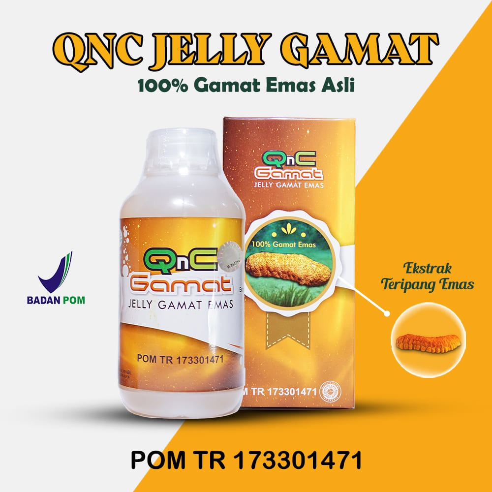 Jual Jelly Gamat Qnc Original Gamat Emas isi 300ml Teripang Emas Gold G ...