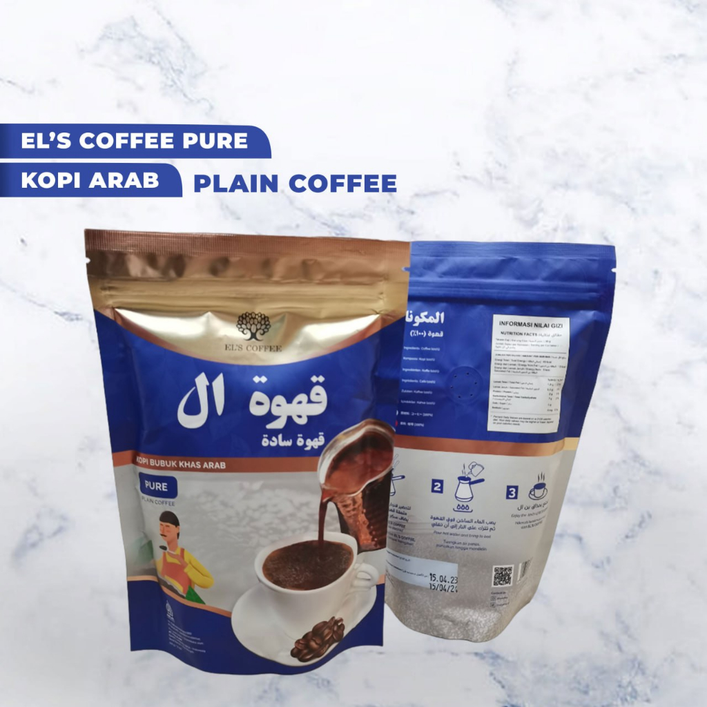 Jual El's Coffee - Kopi Arab Pure Plain Coffee 200gr - Kopi Sachet ...