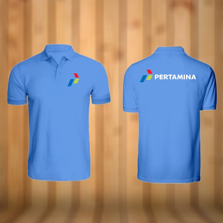 Jual Baju Kaos Poloshirt Sablonan Pertamina/ Baju Kaos Kerah Sablonan ...