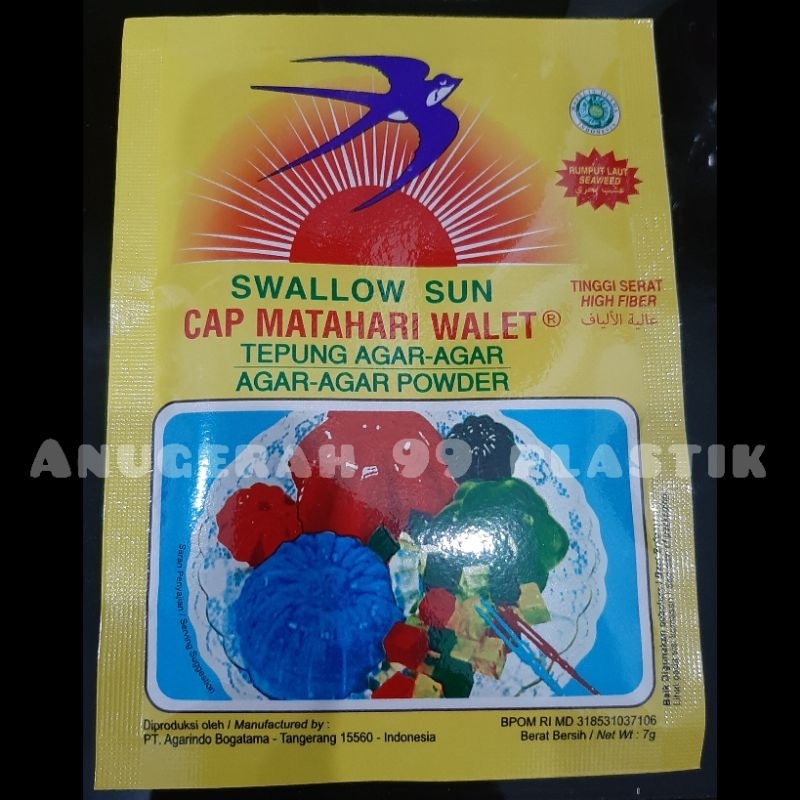 Jual Agar-agar swallow plain 1 sachet 7 gram | Shopee Indonesia