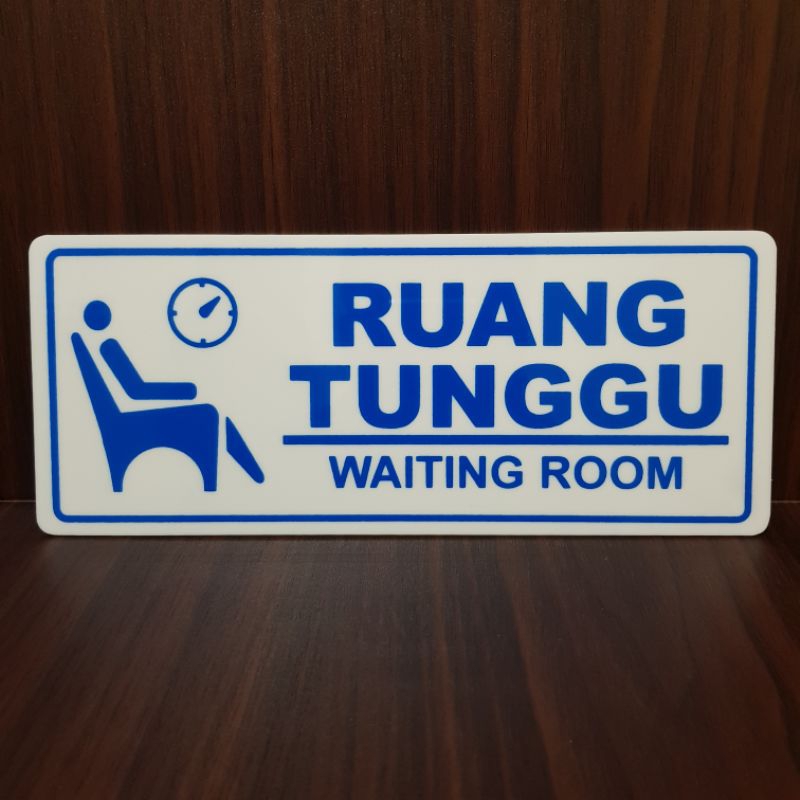 Jual Acrylic papan sign RUANG TUNGGU 22×9cm | Shopee Indonesia