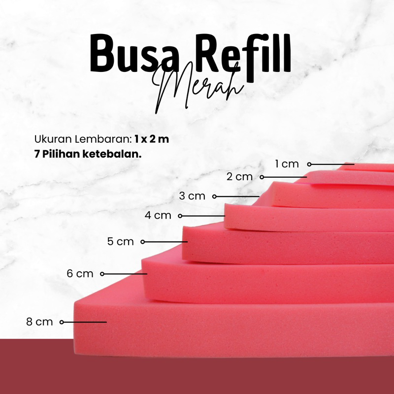 Jual Busa Lembaran Merah DENSITY 18 Bahan Sofa, Furniture, Kursi, Mebel ...
