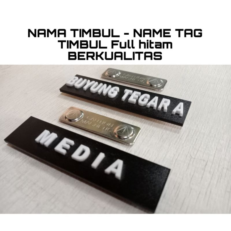 Jual Name Tag Akrilik timbul /Papan Nama Timbul Magnett | Shopee Indonesia