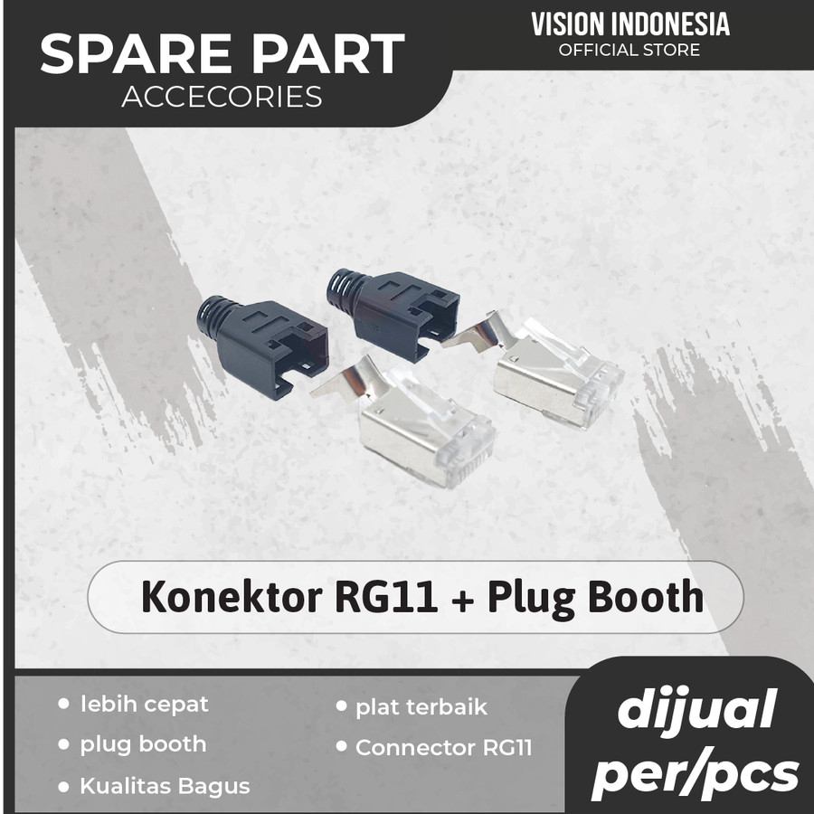 Jual Konektor RG11 + Plug Booth , Connector RG11 | Shopee Indonesia