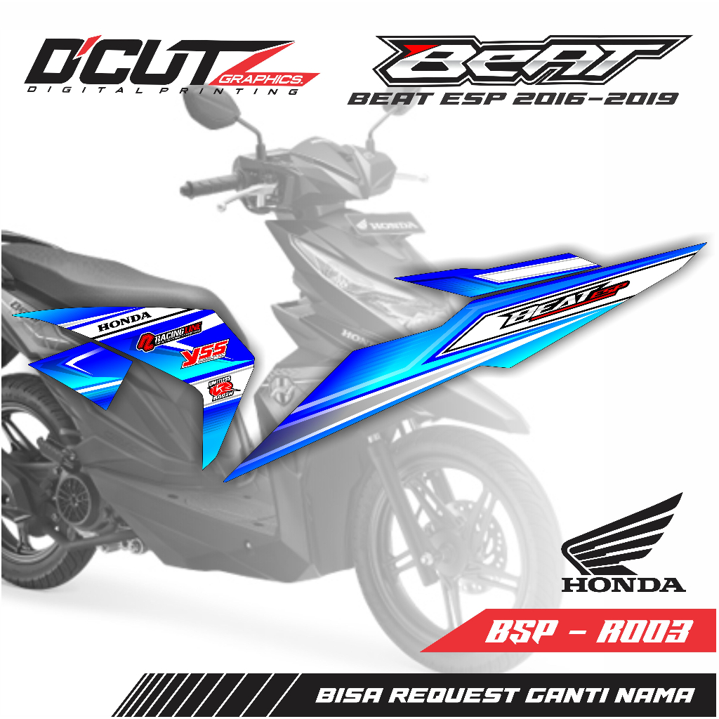 Jual Striping Honda Beat Esp 2016-2019 ( BSP - R003 ) | Shopee Indonesia