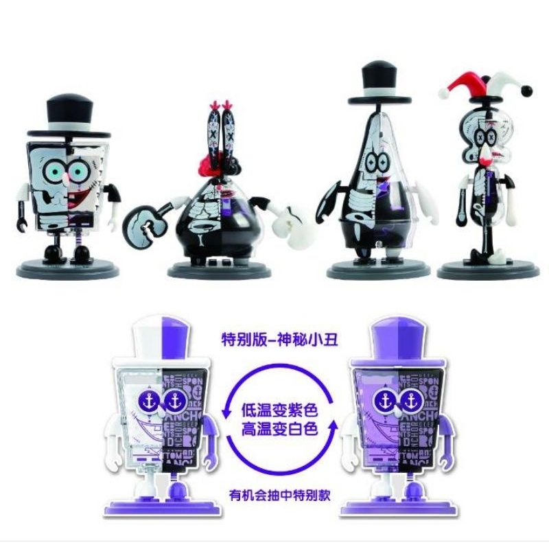 Jual MINISO Blink Box Figure - SpongeBob SquarePants Ghotic Clown ...