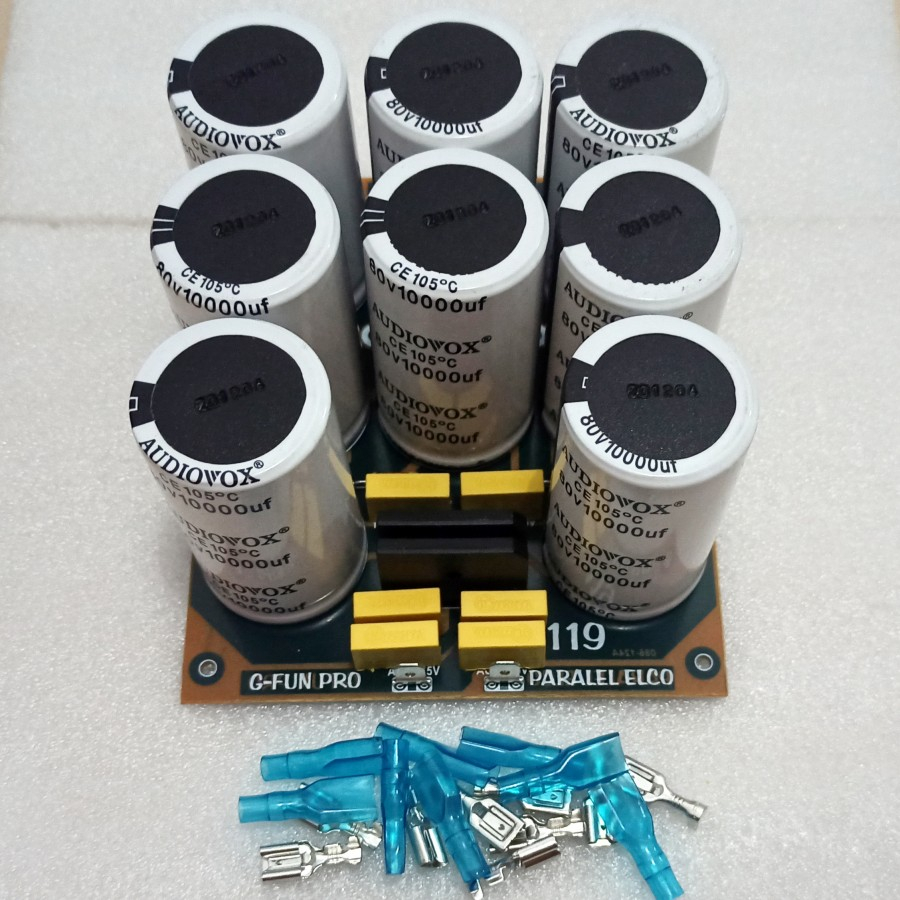 Jual KIT PSU 8 Elco AUDIOVOX 10000uF 80V Plus Skun PCB | Shopee Indonesia