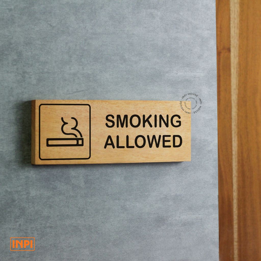 Jual sign system smoking allowed - wall sign - smoking allowed signage | Shopee Indonesia