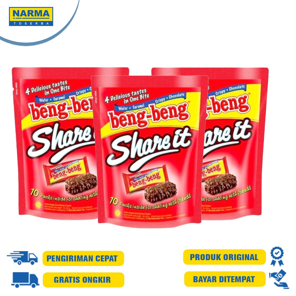 Jual BENG-BENG SHARE IT ISI 10PCS X9.5G/CEMILAN COKLAT/MURAH | Shopee ...