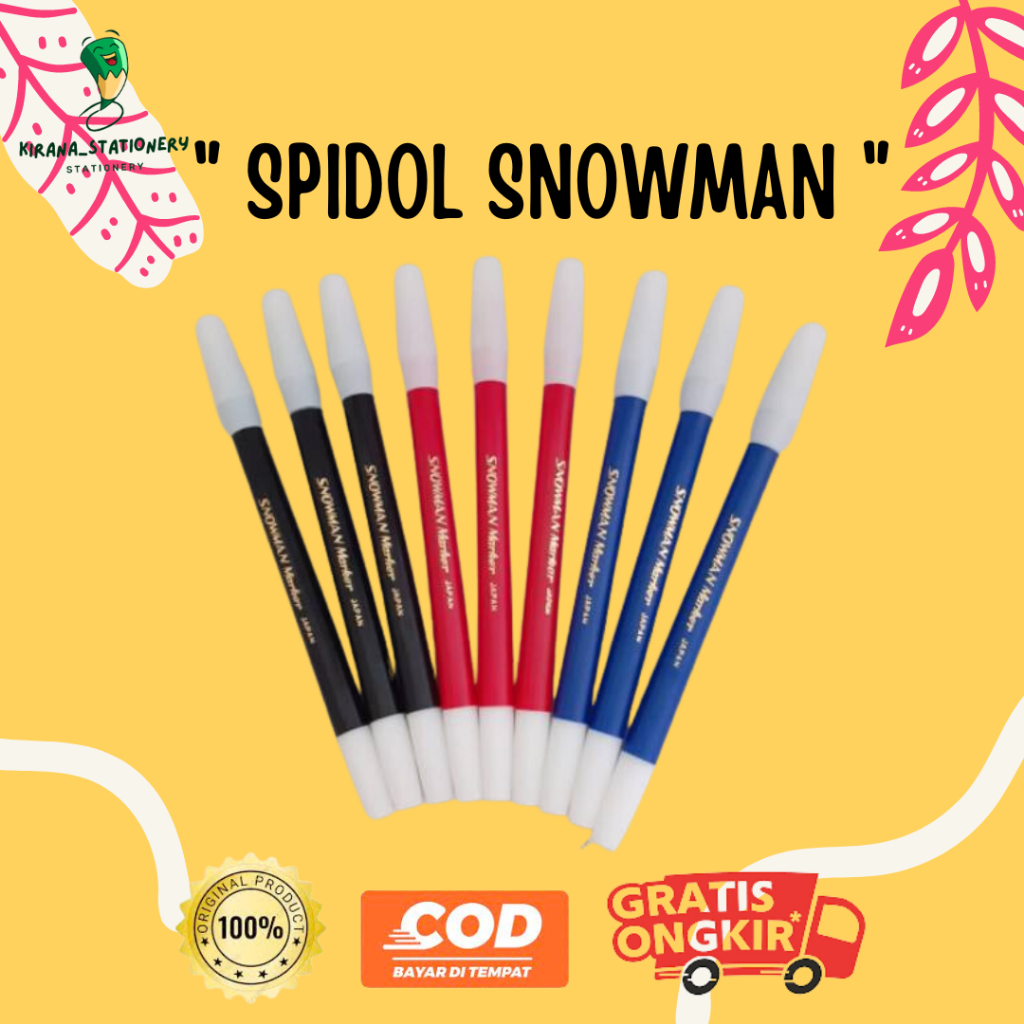 Jual SPIDOL SNOWMAN KECIL SPIDOL LEPASAN SNOWMAN KECIL MARKER SEPIDOL ...