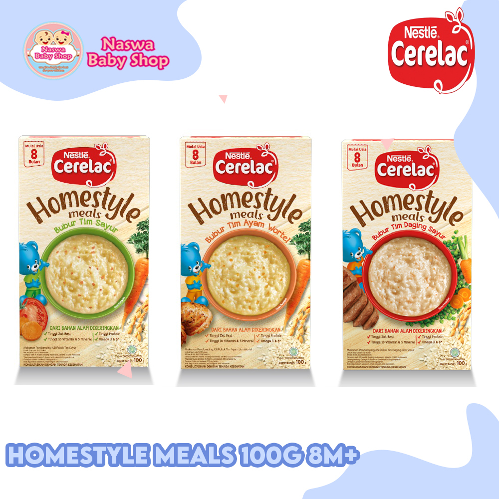 Jual Nestle Cerelac Homestyle Meals Bubur MPASI Bayi 100g 8m+ | Shopee ...