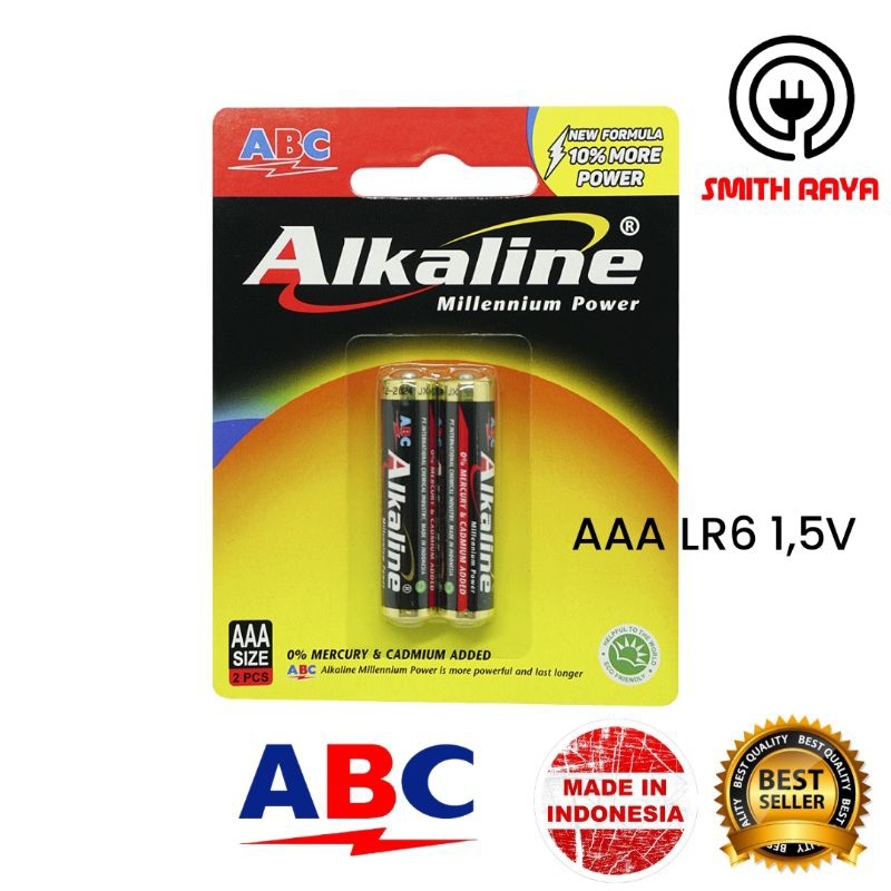 Jual baterai ABC Alkaline AAA LR03 a3 | Shopee Indonesia