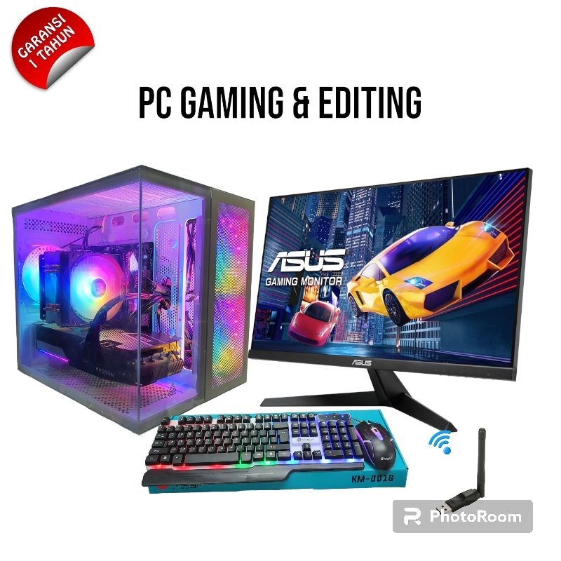 Jual Pc Fullset Ryzen 7 5700X Memory 32GB Vga 12GB DDR6 Led 24inch ...