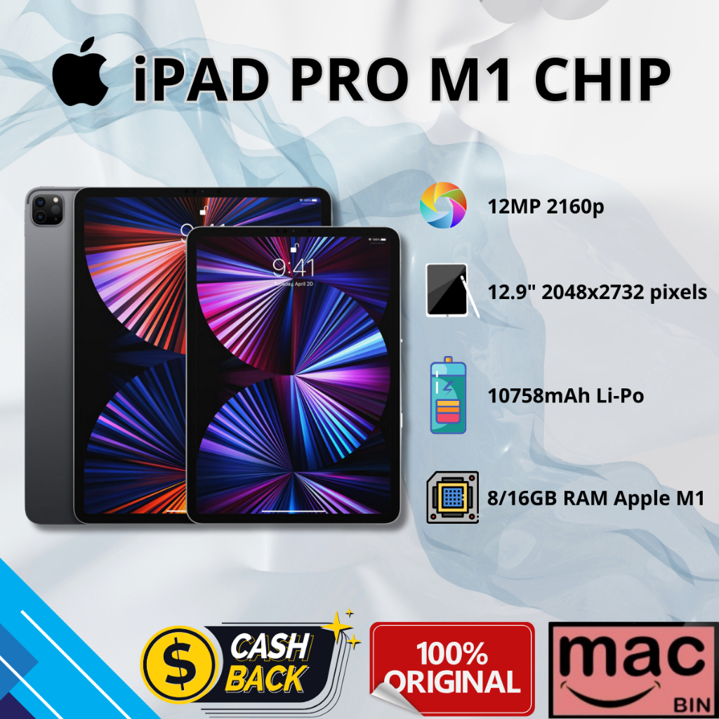 Jual iPad Pro M1 Chip 2021 11 12 Inch 1TB 512GB 256GB 128GB Wifi ...