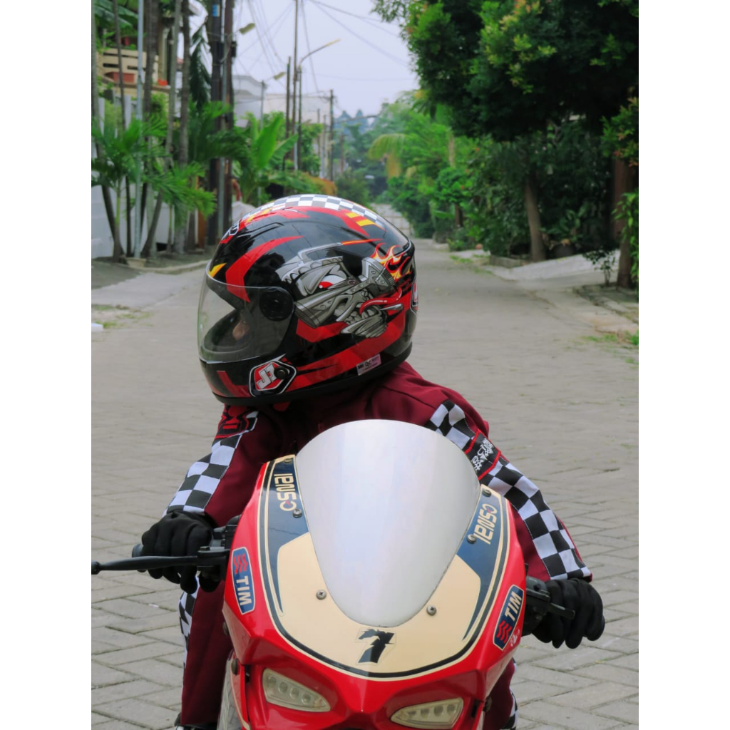 Jual Helm Full Face Anak Scott / helm anak cowok cewek umur 4-10 tahuan ...