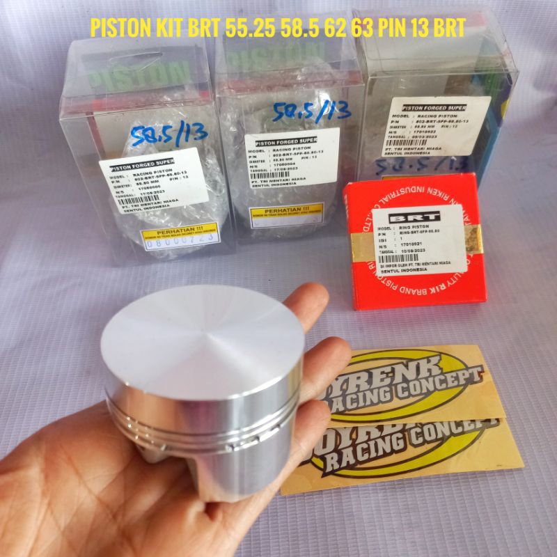 Jual PISTON KIT DIAMETER 55.25 58.5 62 63 PIN 13 BRT-BOYRENK RACING ...