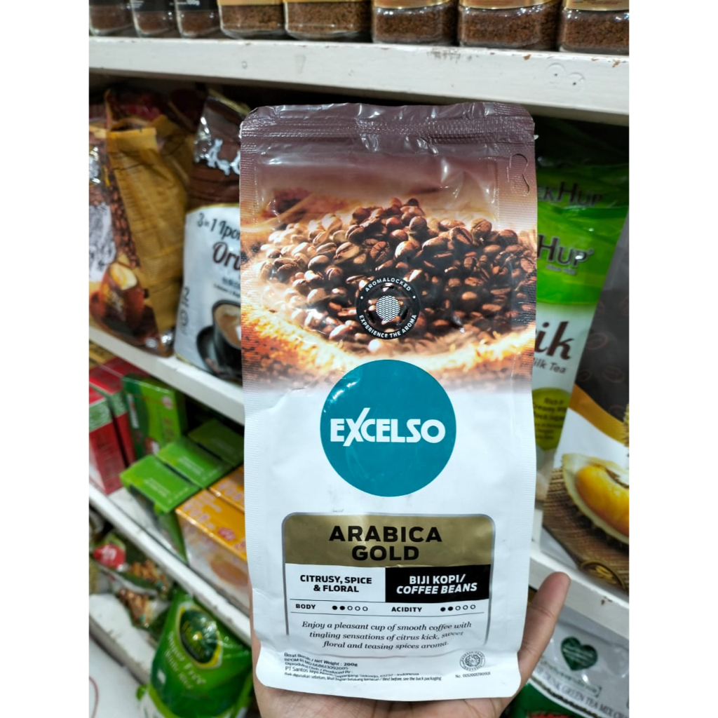 Jual excelco biji kopi arabica gold 200g | Shopee Indonesia