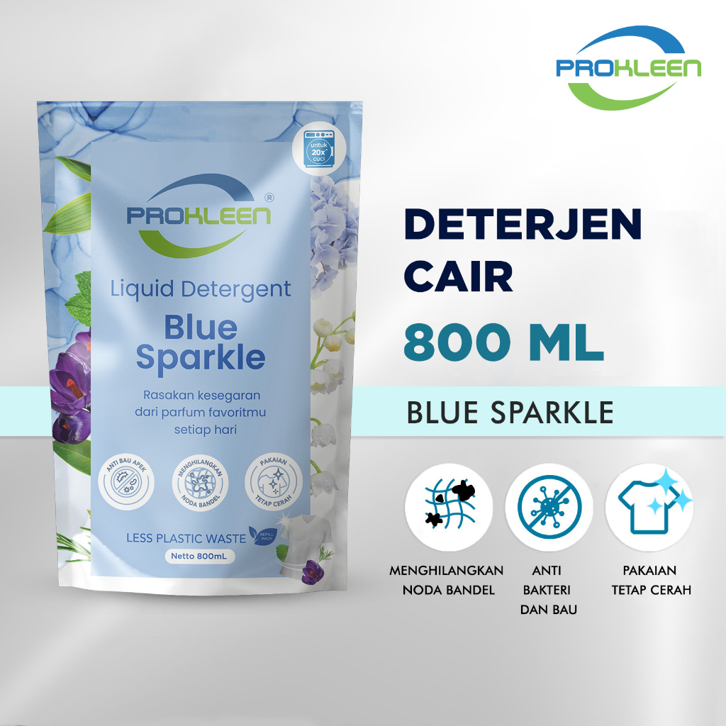 Jual PROKLEEN Deterjen Cair Laundry Liquid Detergent 800mL REFILL ...