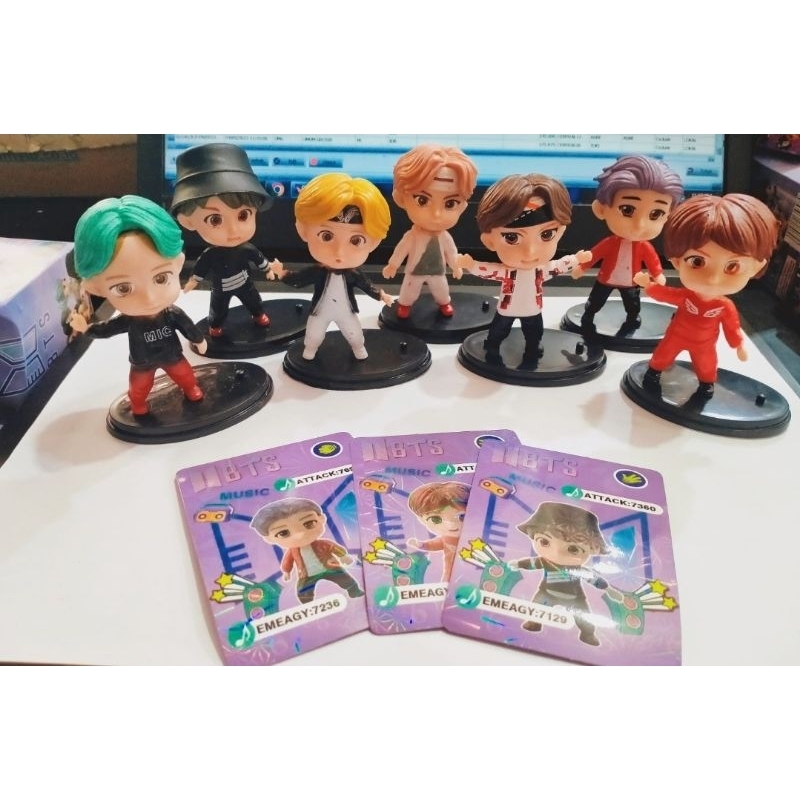 Jual FIGURE BTS BT21 cake topper tiny tan dashboard set jungkook jimin suga jhope RM 8cm tebal ...