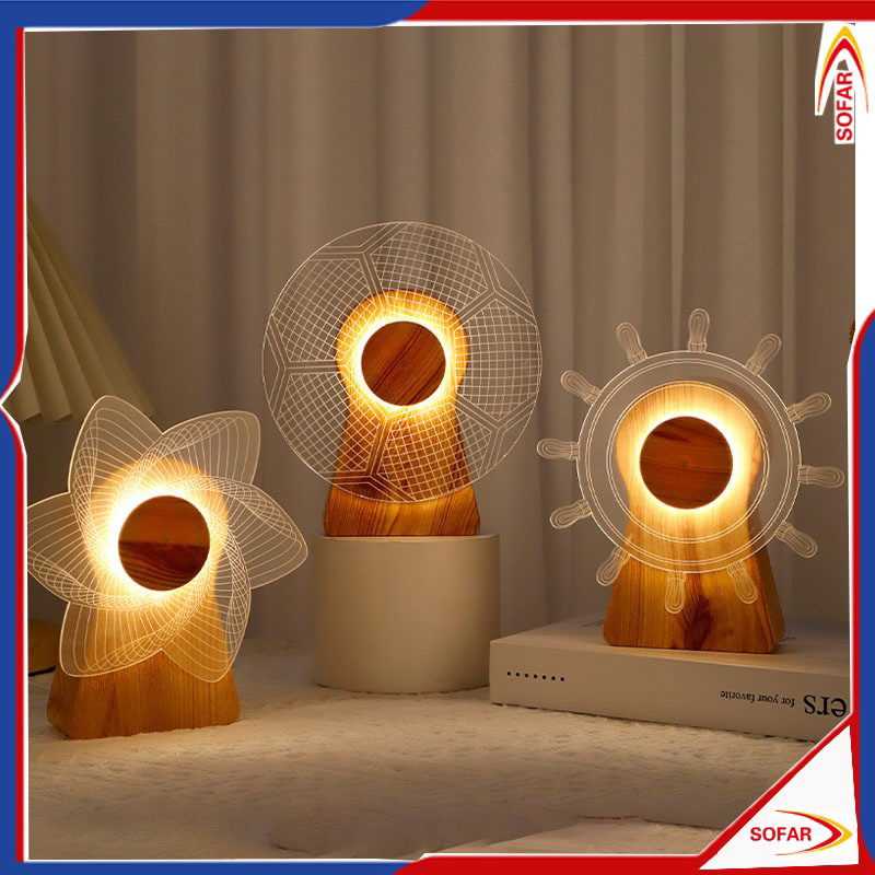 Jual Lampu LED Creative Light 3D Lampu Hias Lampu Tidur Acrylic Akrilik ...