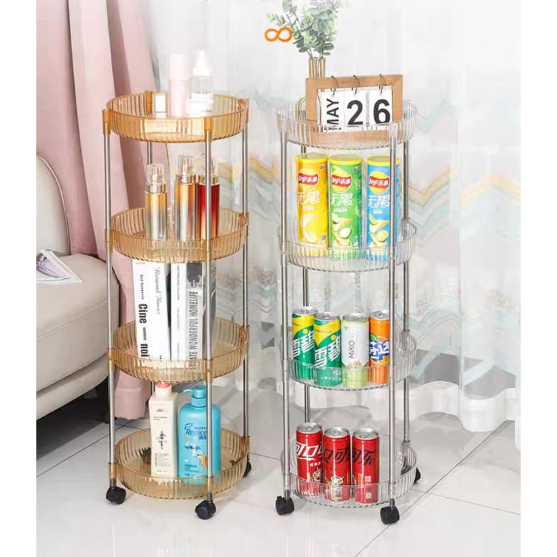 Jual Rak Troli Bulat Susun Dapur kamar Mandi Multifungsi / Rak ...