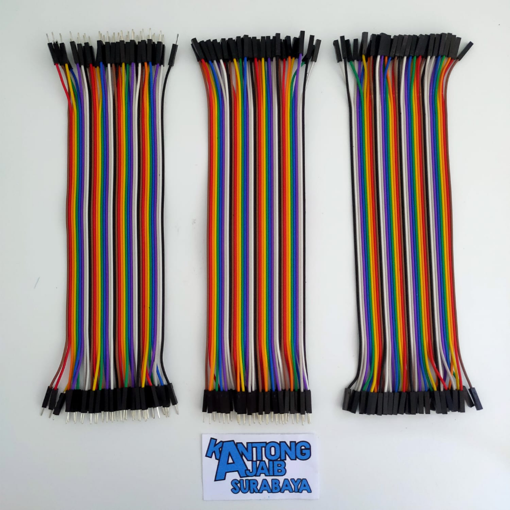 Jual Kabel Jumper Breadboard 40pin Male to Male Dupont Jumper Cable ...