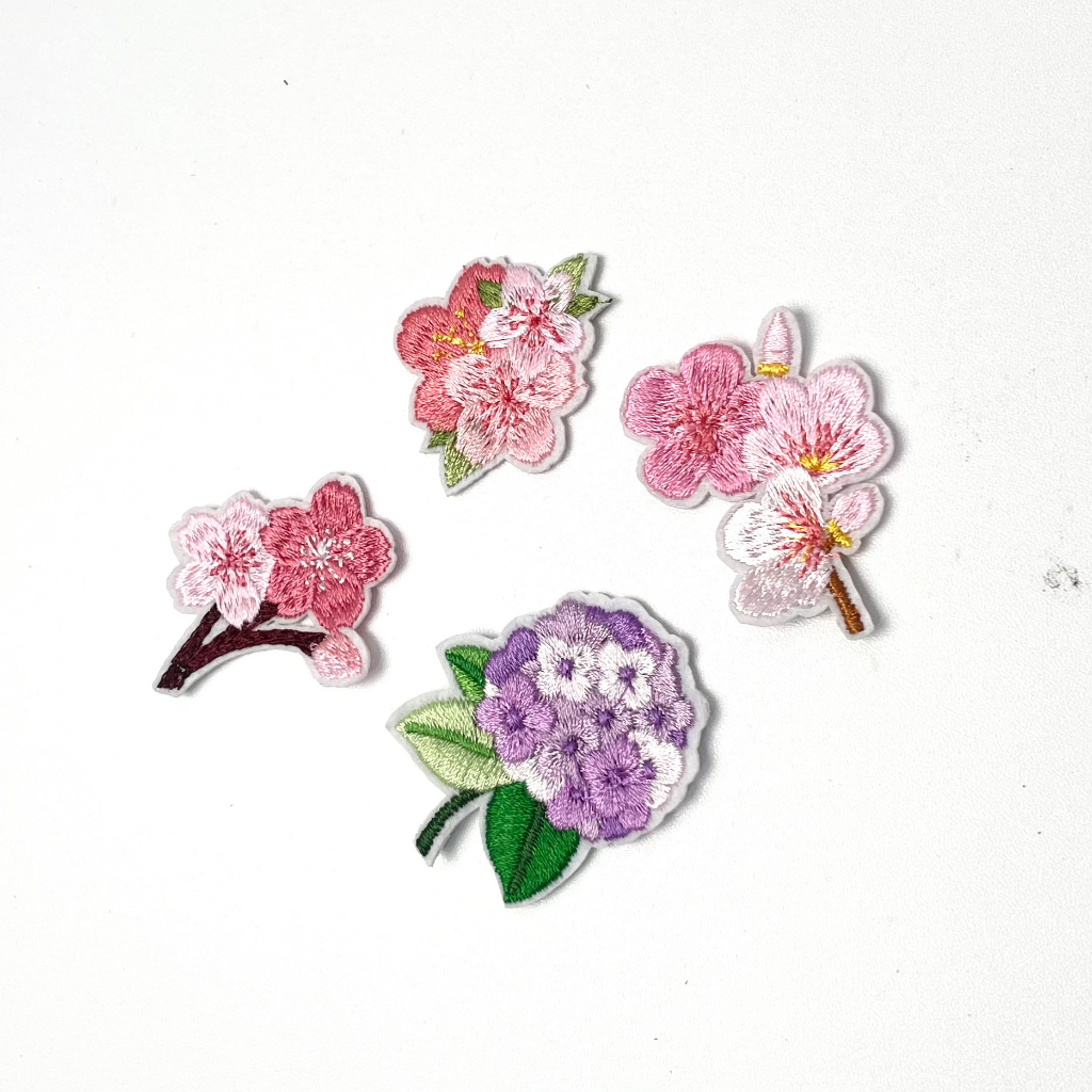 Jual Iron Patch Bordir Setrika Bordir Tempel Bunga Sakura | Shopee ...