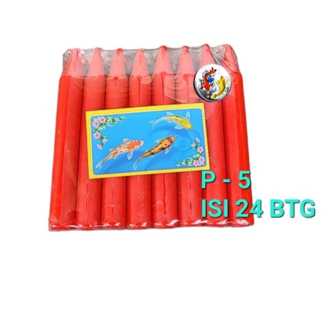 Jual Lilin Merah seri P5 isi 24 Batang. | Shopee Indonesia