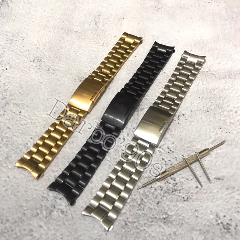 Jual Tali Jam Tangan Rantai Stainless 18mm 20mm 22mm 24mm 26mm | Shopee ...