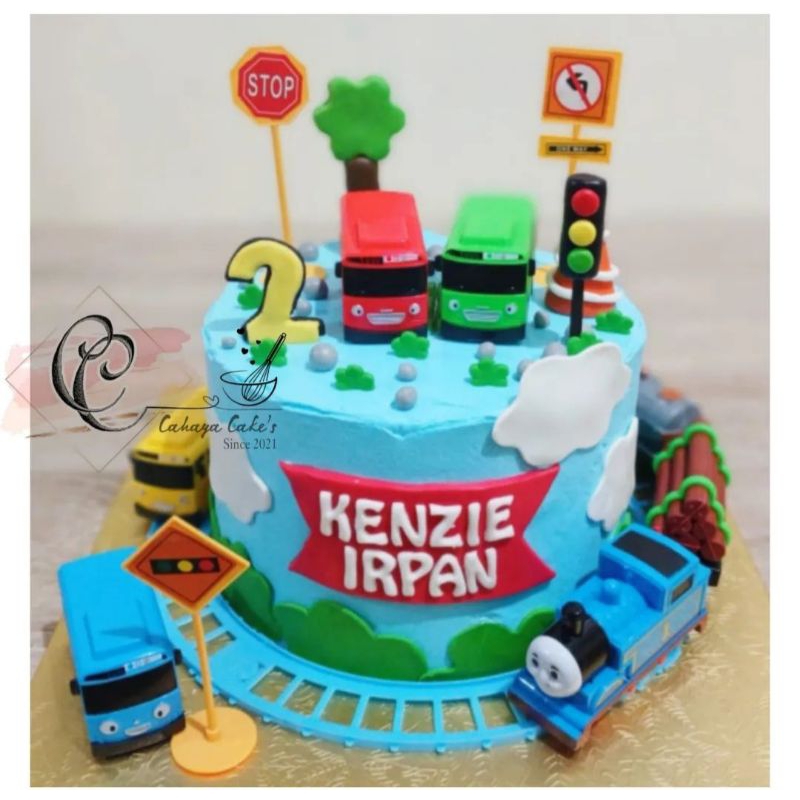 Jual Kue Ulang Tahun Tayo / Kue Ultah Kereta Thomas / Kue Ulang Tahun ...