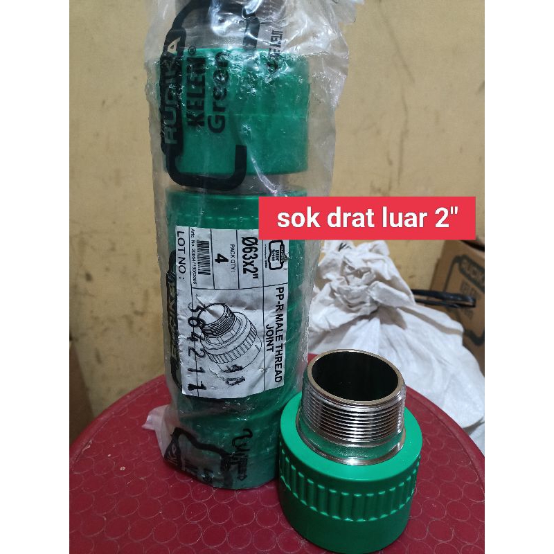 Jual Sok Drat Luar Ppr 2"inch atw dn63 Piting Pipa Male Theread Joint ...