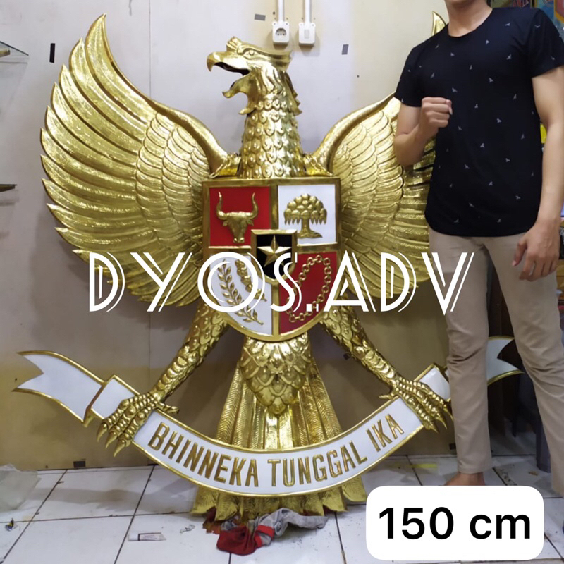 Jual garuda pancasila garuda kuningan 150 cm | Shopee Indonesia