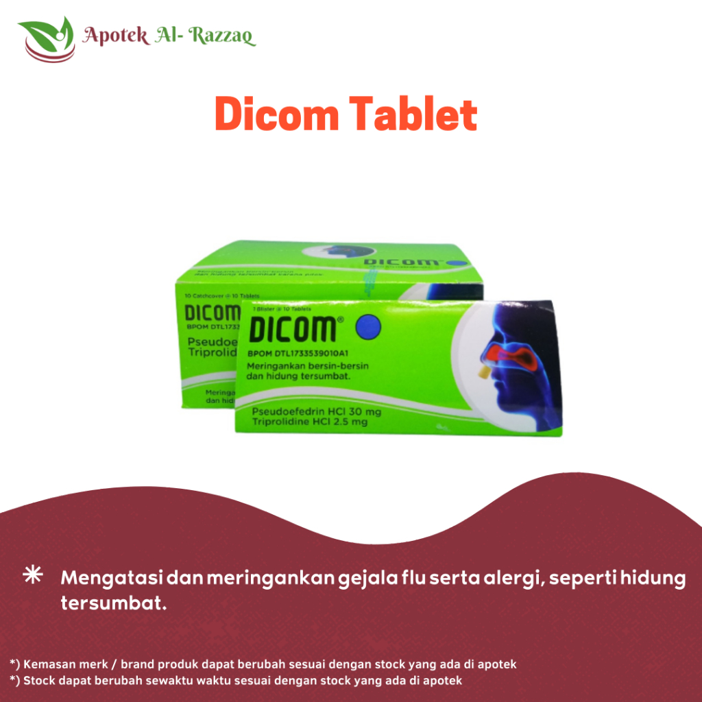 Jual Dicom Strip 10 Tablet - Bersin-bersin dan Hidung Tersumbat ...