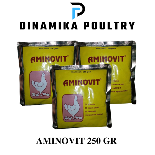 Jual Aminovit 250 gr Vitamin, asam amino, elektrolit untuk ayam petelur | Shopee Indonesia