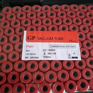 Jual Tabung Plain 10ml 5ml 3ml GP Vacutainer Vacuum Tube Laboratorium ...