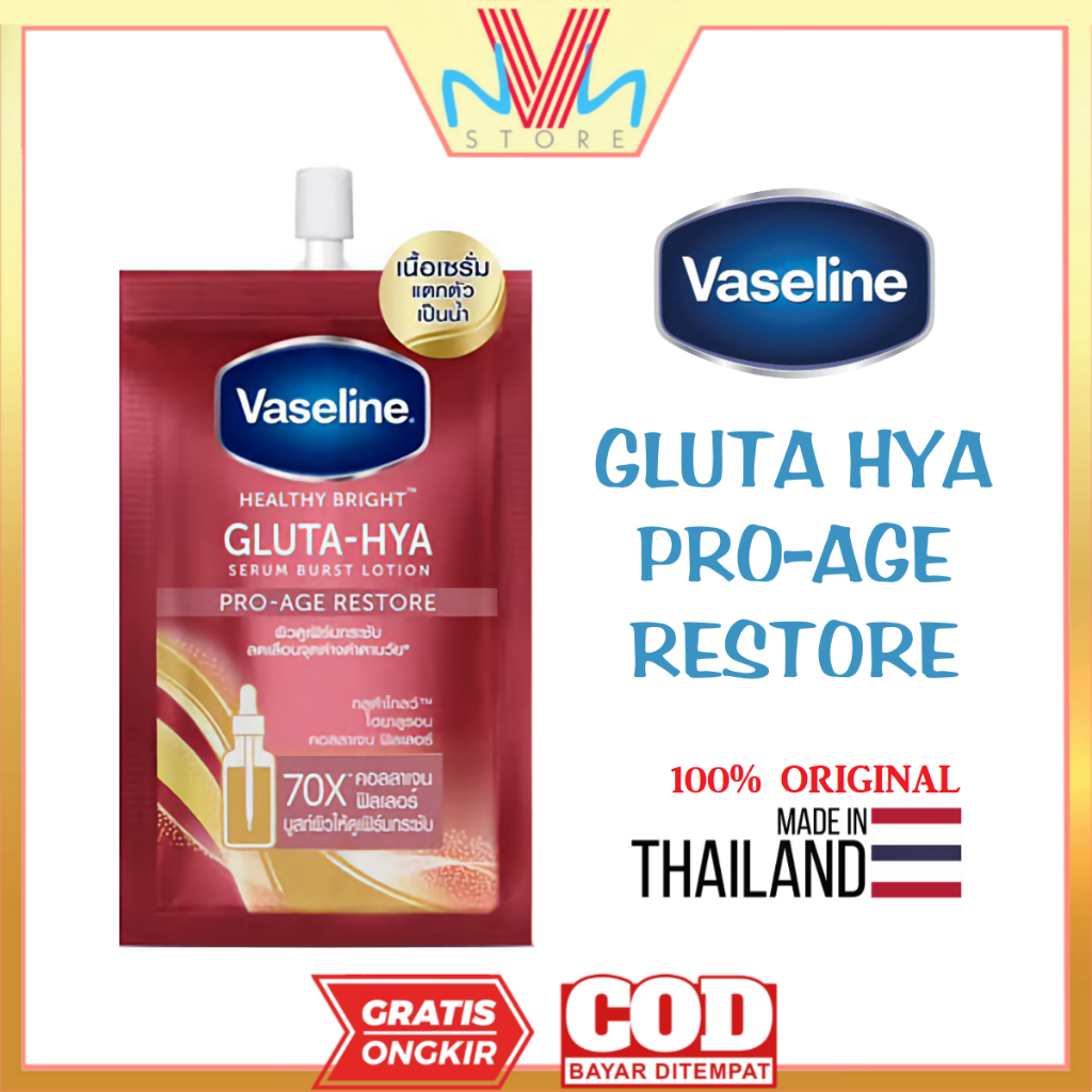 Jual VASELINE GLUTA-HYA PRO AGE RESTORE 30ml - BODY LOTION VASELINE ...