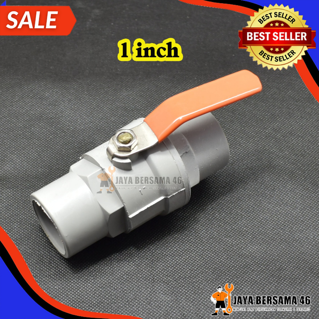 Jual BALL VALVE PVC GAGANG BESI / STOP KRAN BESI / STOP KERAN BALL VALE PIPA PARALON / STOP KRAN ...