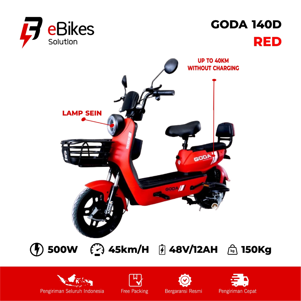 Jual Sepeda Listrik Goda 140D Garansi Resmi | Shopee Indonesia